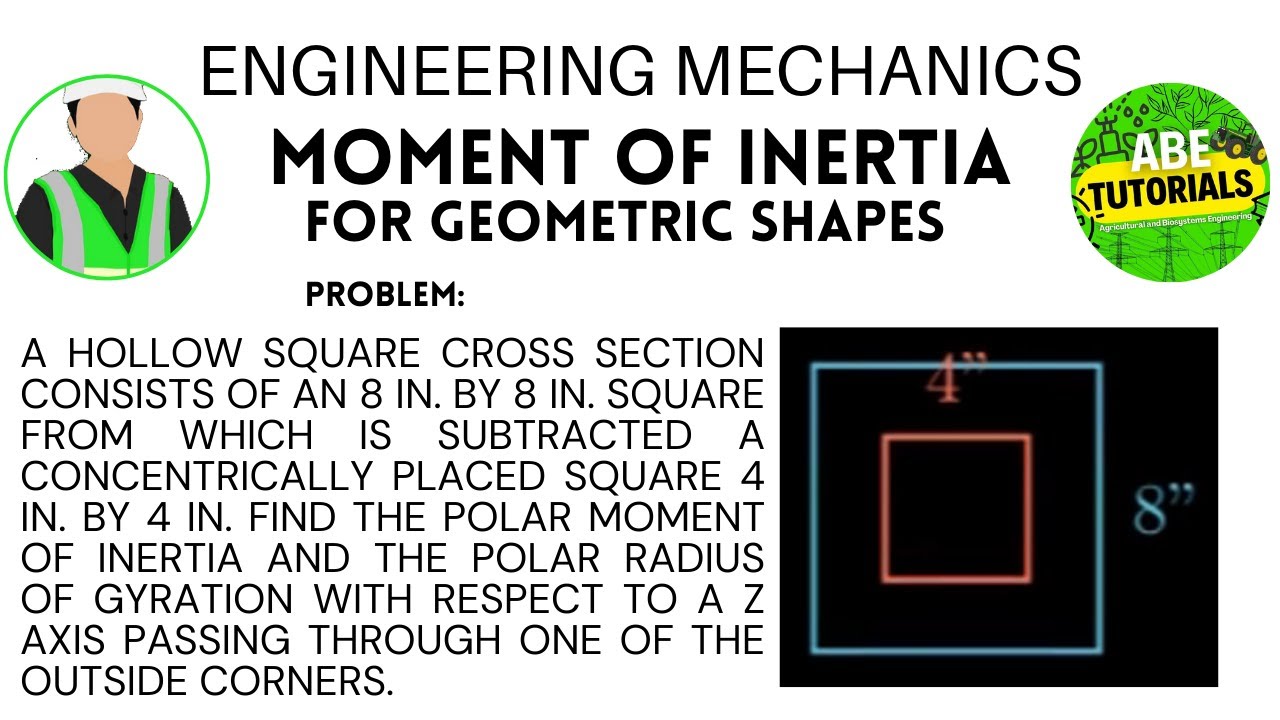 A HOLLOW SQUARE CROSS SECTION CONS/MOMENT OF INERTIA AND RADIUS OF ...