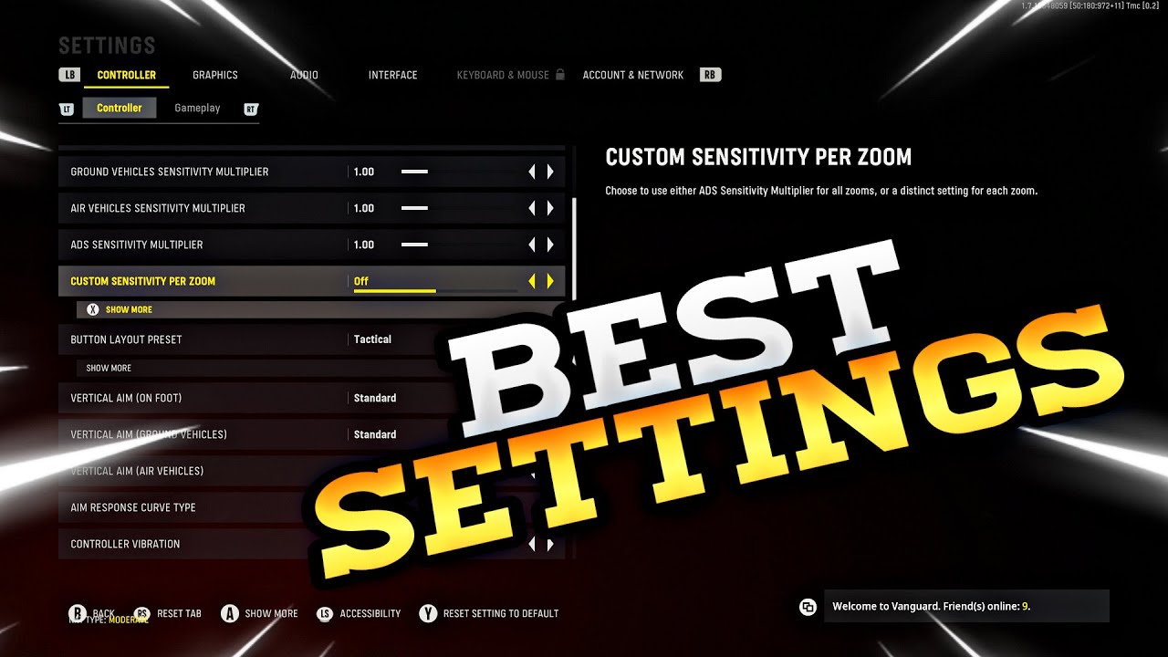 “BEST SETTINGS” FOR PERFECT AIM & MOVEMENT - ( COD VANGUARD) - YouTube