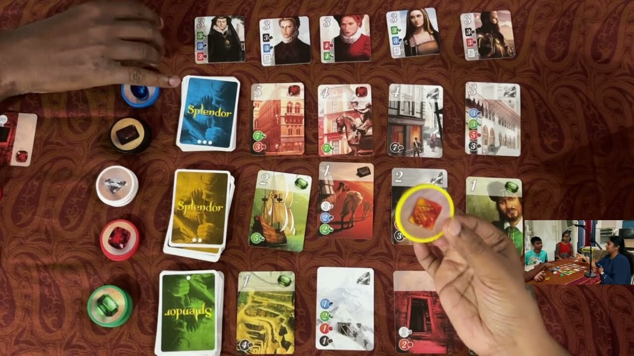 Splendor board game explain and game play updated version. Family fun ...