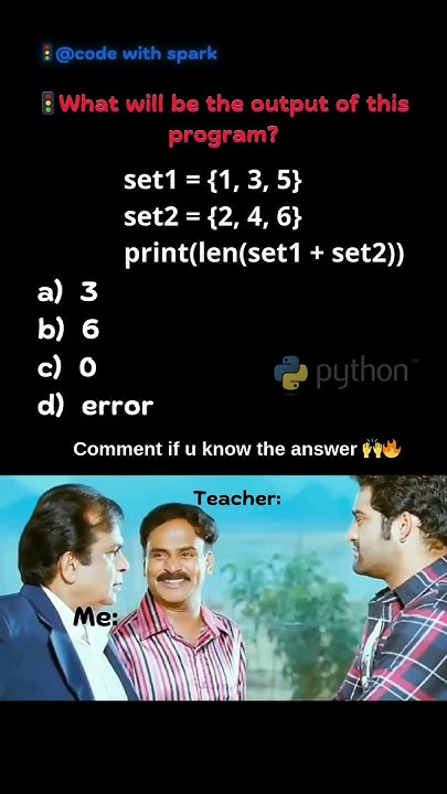 Python logical question 🤯💯// pythonquiz 💯 #shorts #python #pythonquiz#memes#programming # ...