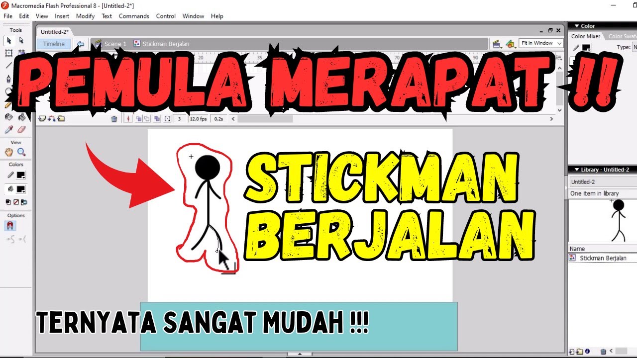 Tutorial Cara Membuat Stickman Berjalan di MACROMEDIA FLASH 8 - YouTube