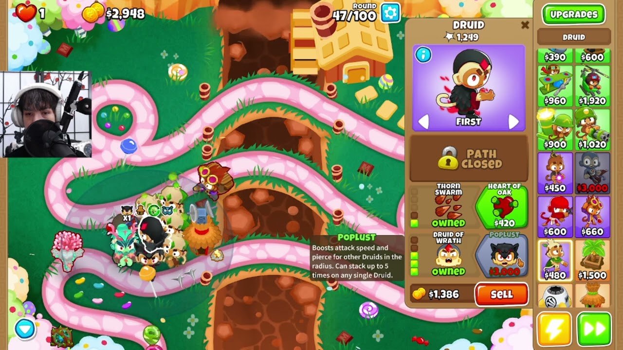 Bloons TD 6 Fresh Account Playthrough - Candy Falls Impoppable Tutorial ...