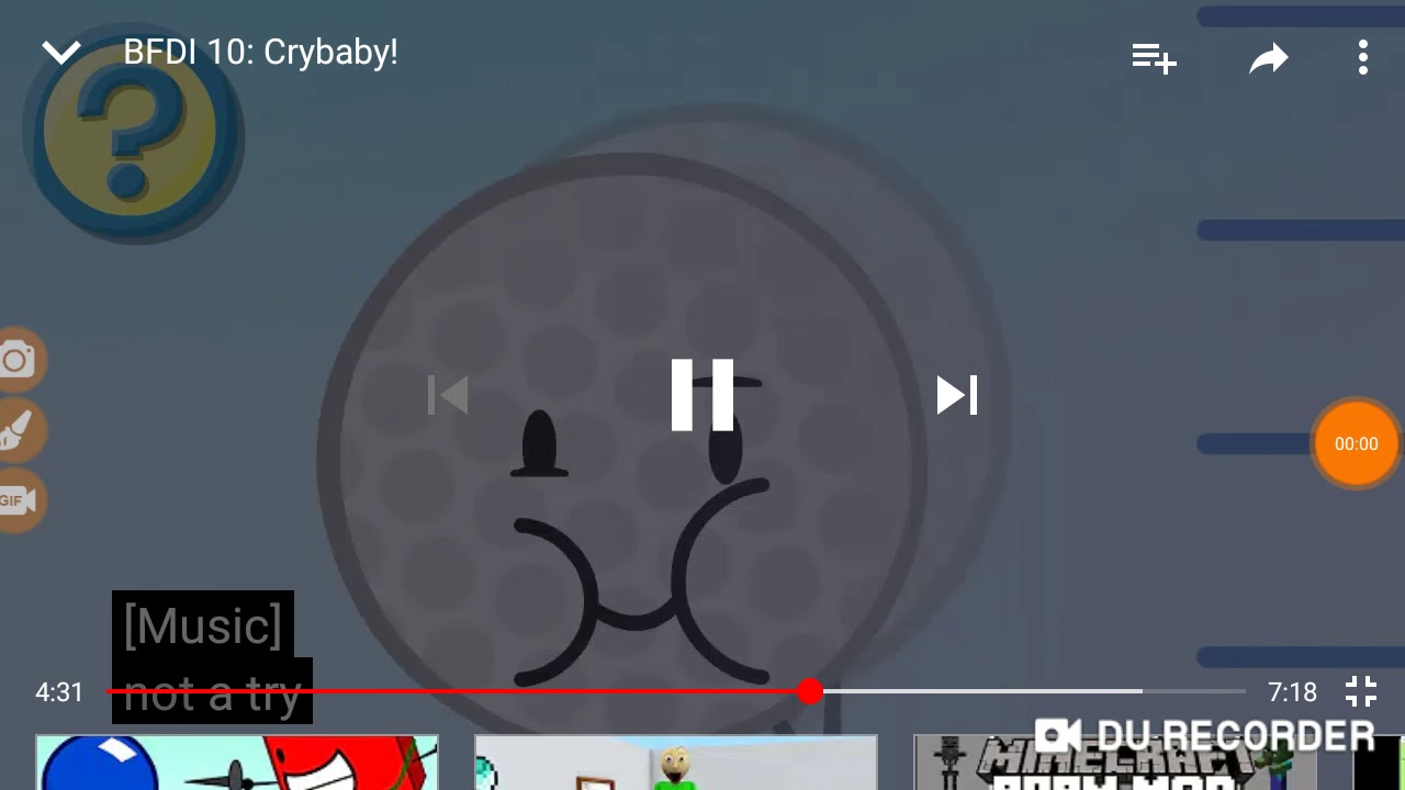 BFDI 10: Crybaby! but Golf Ball Crying - YouTube