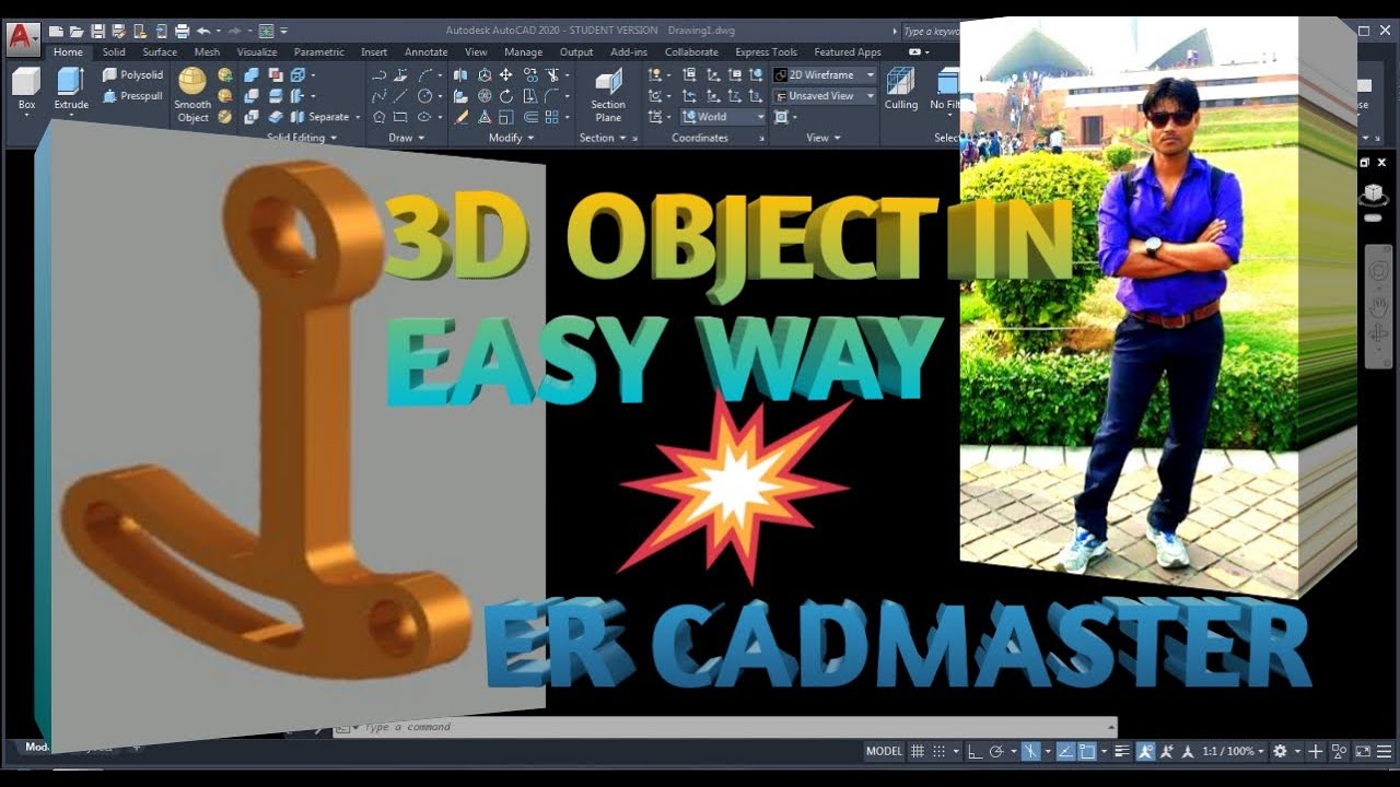 AUTOCAD 3D FOR BEGINNERS IN EASY WAY (PART 8) - YouTube