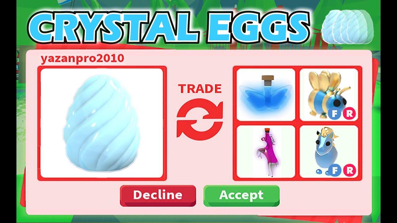 I TRADED MANY CRYSTAL EGGS 💎🥚 AND SHOWCASING THE NEW ADOPT ME PET ...