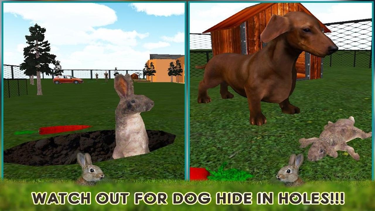 🐇Pet Rabbit Vs 🐕Dog Attack 3D- By Kick Time Studios Action - Android ...