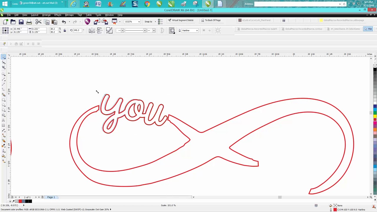 Corel Draw Tips & Tricks Infinity Shape with YOU and ME - YouTube