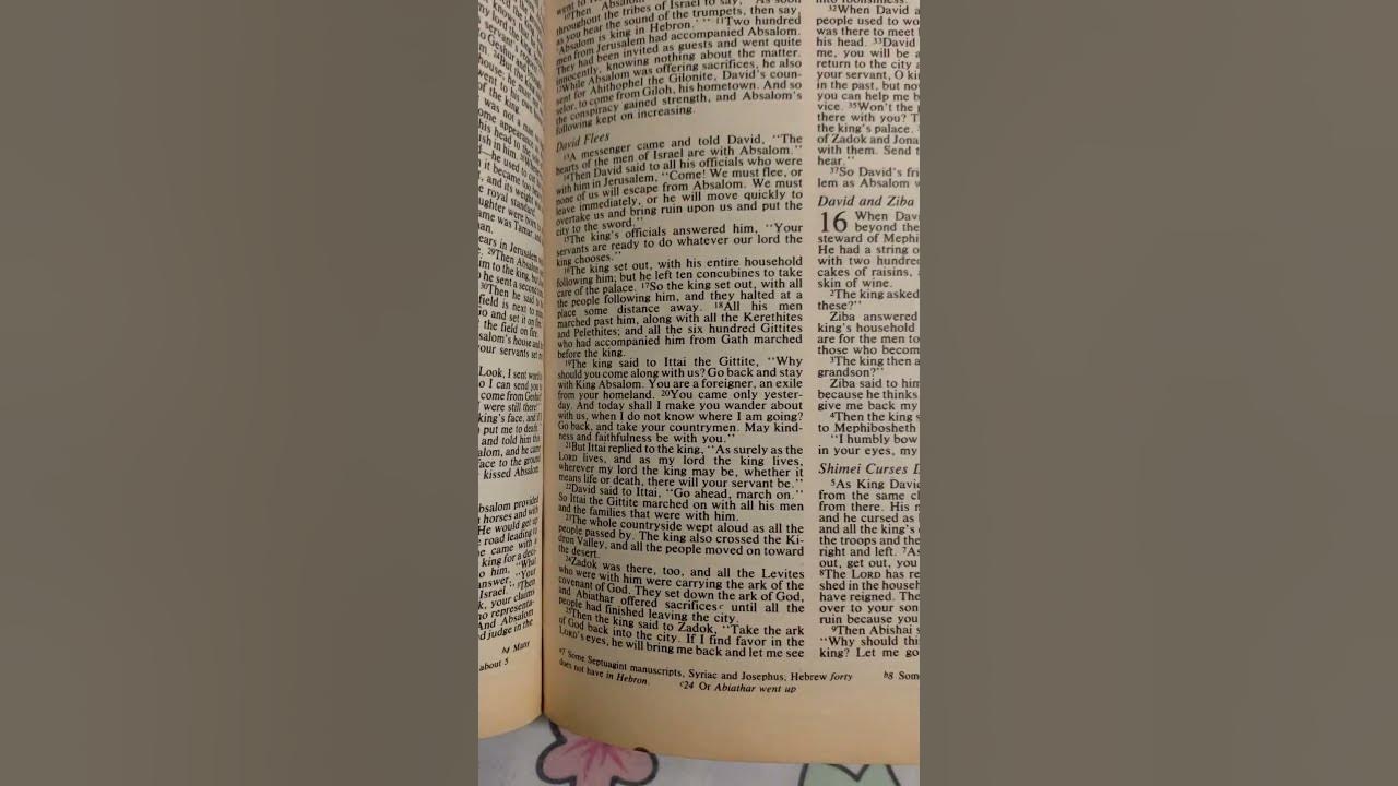 Let’s Read Together ️ Holy Bible page 177 2nd Book of Samuel | NIV | Pause to Read ️ - YouTube