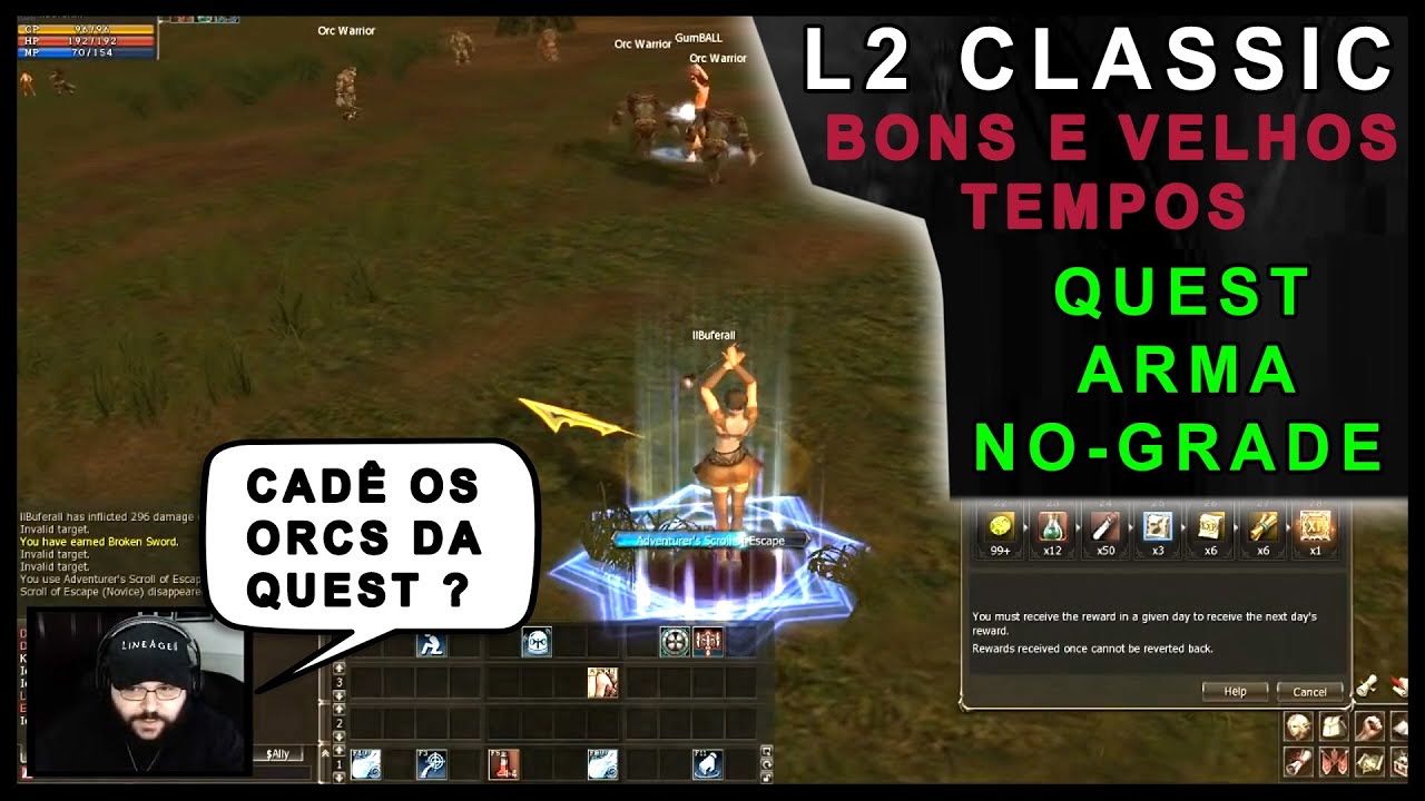 Lineage 2 Classic - Cadê os Orcs ? Quest Arma No-Grade e Joias [L2 BONS ...