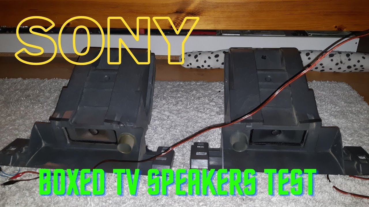 Sony Rectangle Tv Speakers test in the box - YouTube