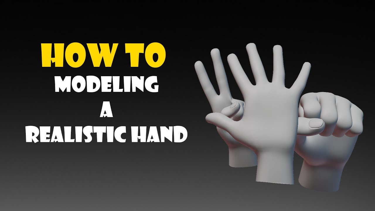 how to modeling a realistic hand #tutorial #blender - YouTube