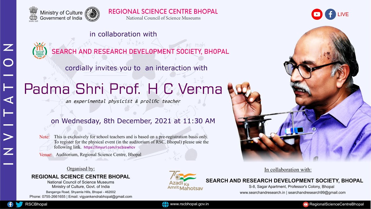 Interaction with Padma Shri Prof. H. C. Verma, an experimental ...