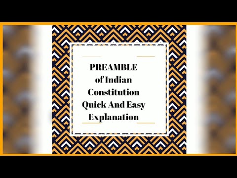 Preamble of Indian Constitution Quick and Easy Explanation - YouTube
