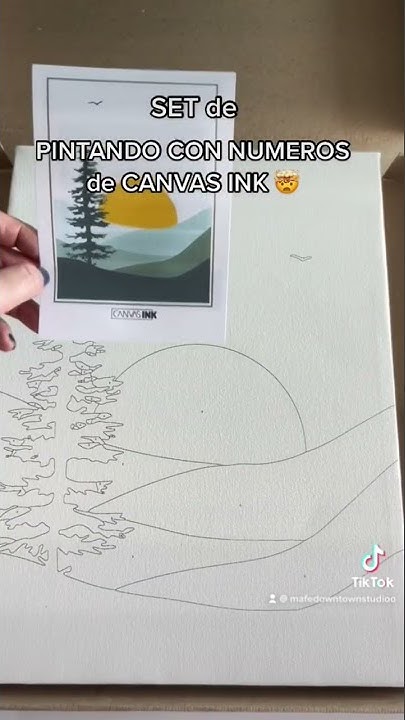 Pintando por números LIENZOS de CANVAS INK - set con pintura acrilica y ...