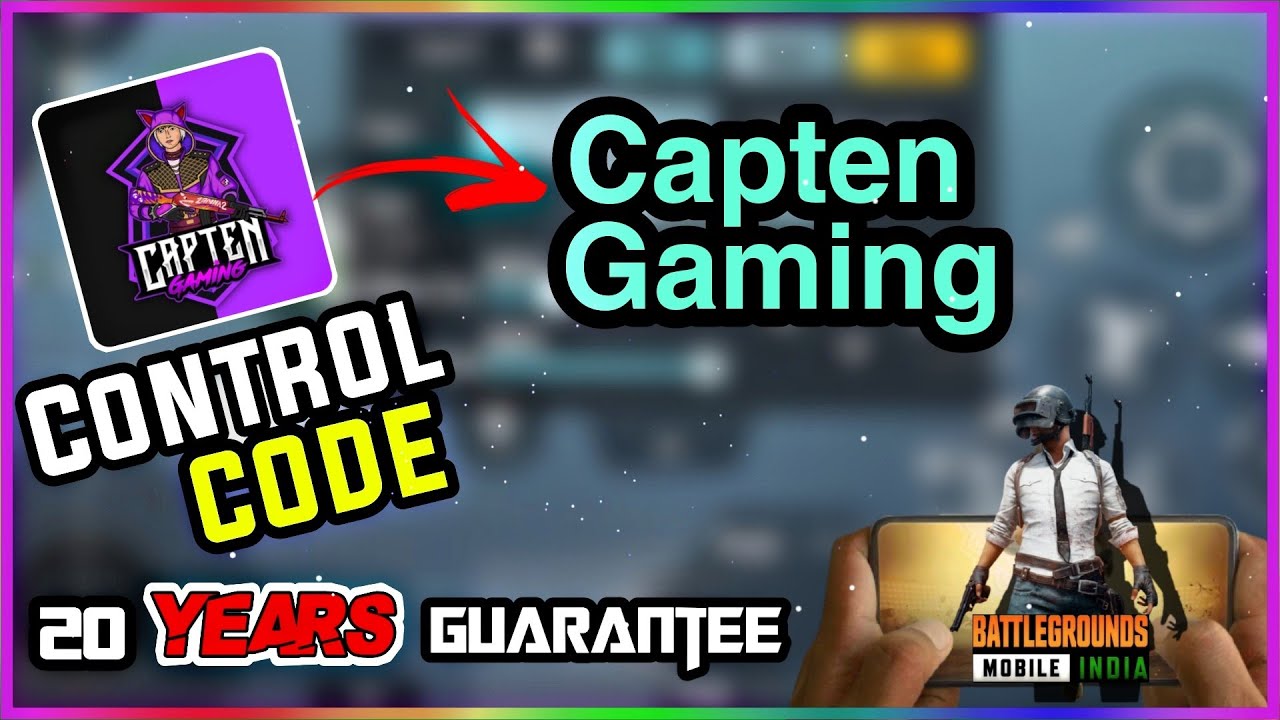 (BGMI) Capten Gaming CONTROL Code And New Sensitivity code 2022 ll BGMI ...