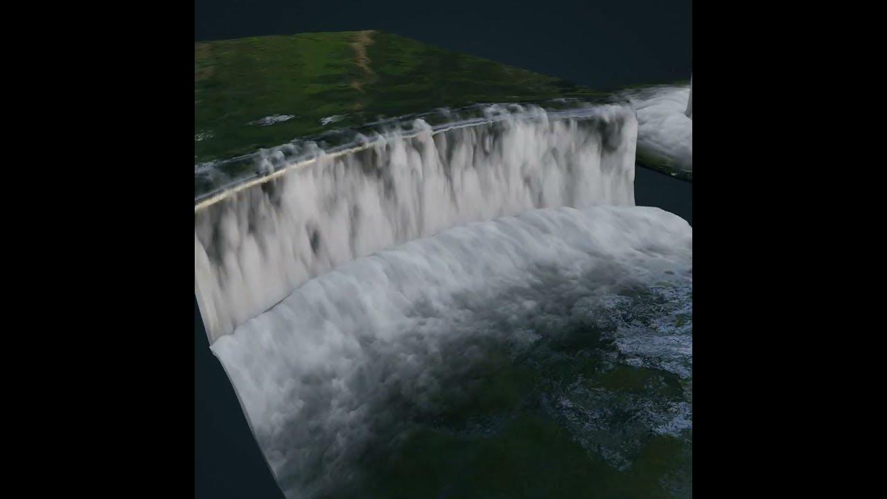 Testing out the waterfall shader again - YouTube