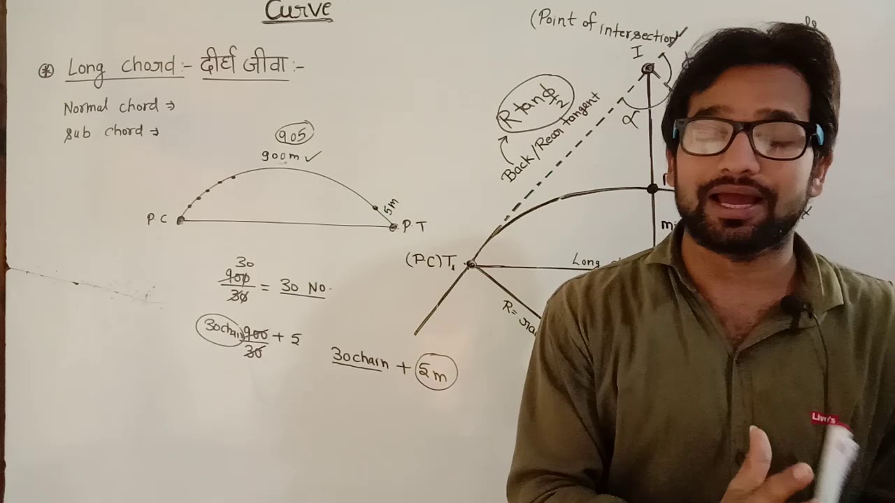 Curve ! PART 3 ! Long chord ! Normal chord ! Sub chord ! Survey ...