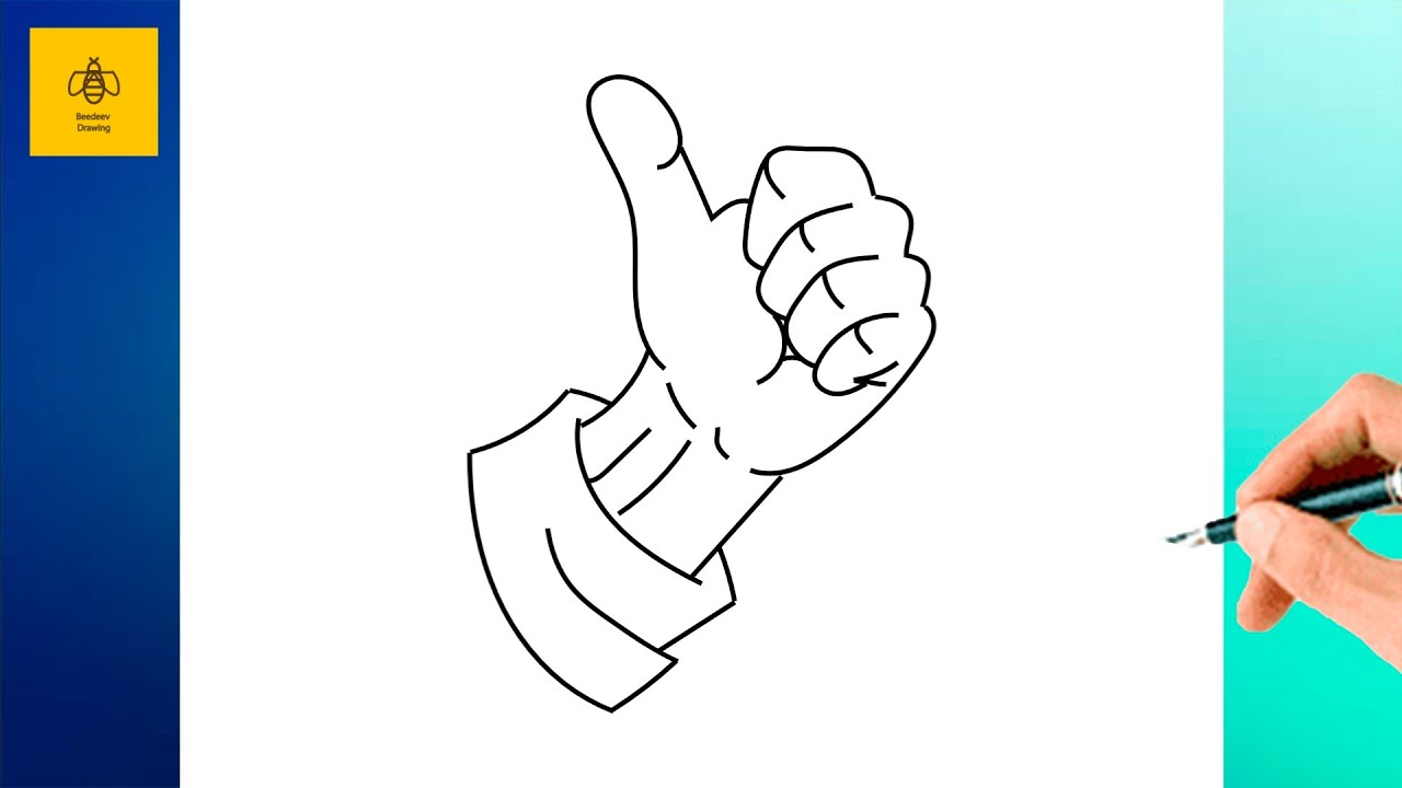 How to Draw a Thumbs Up | Easy Step-by-Step Tutorial - YouTube