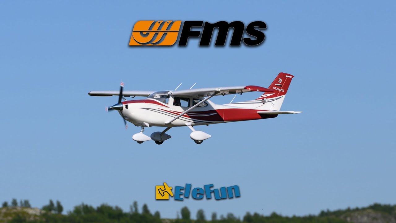 FMS 1500mm Cessna Skylane 182 - Maiden flight - YouTube