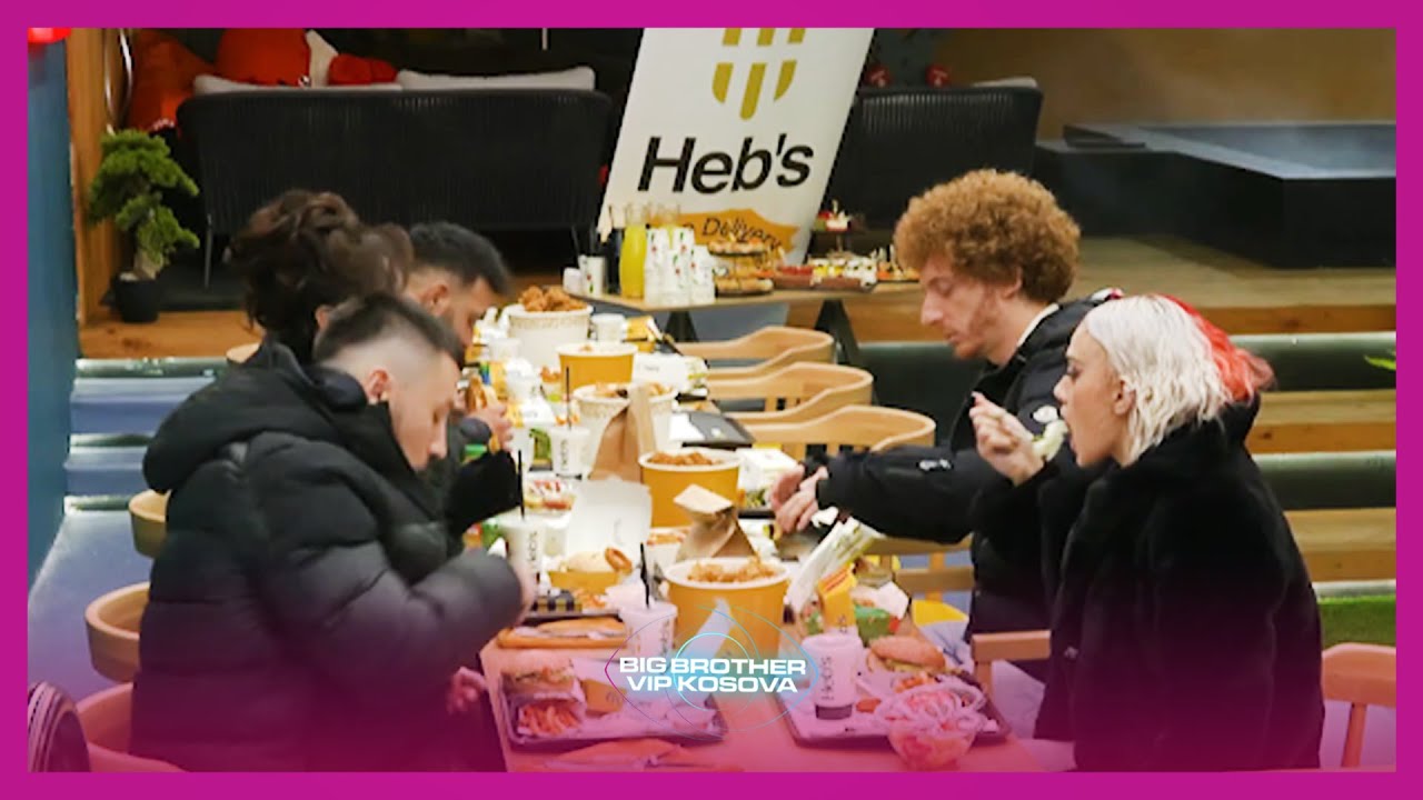 Hebs i ofron banorëve një darkë me përplot ushqime - Big Brother VIP ...