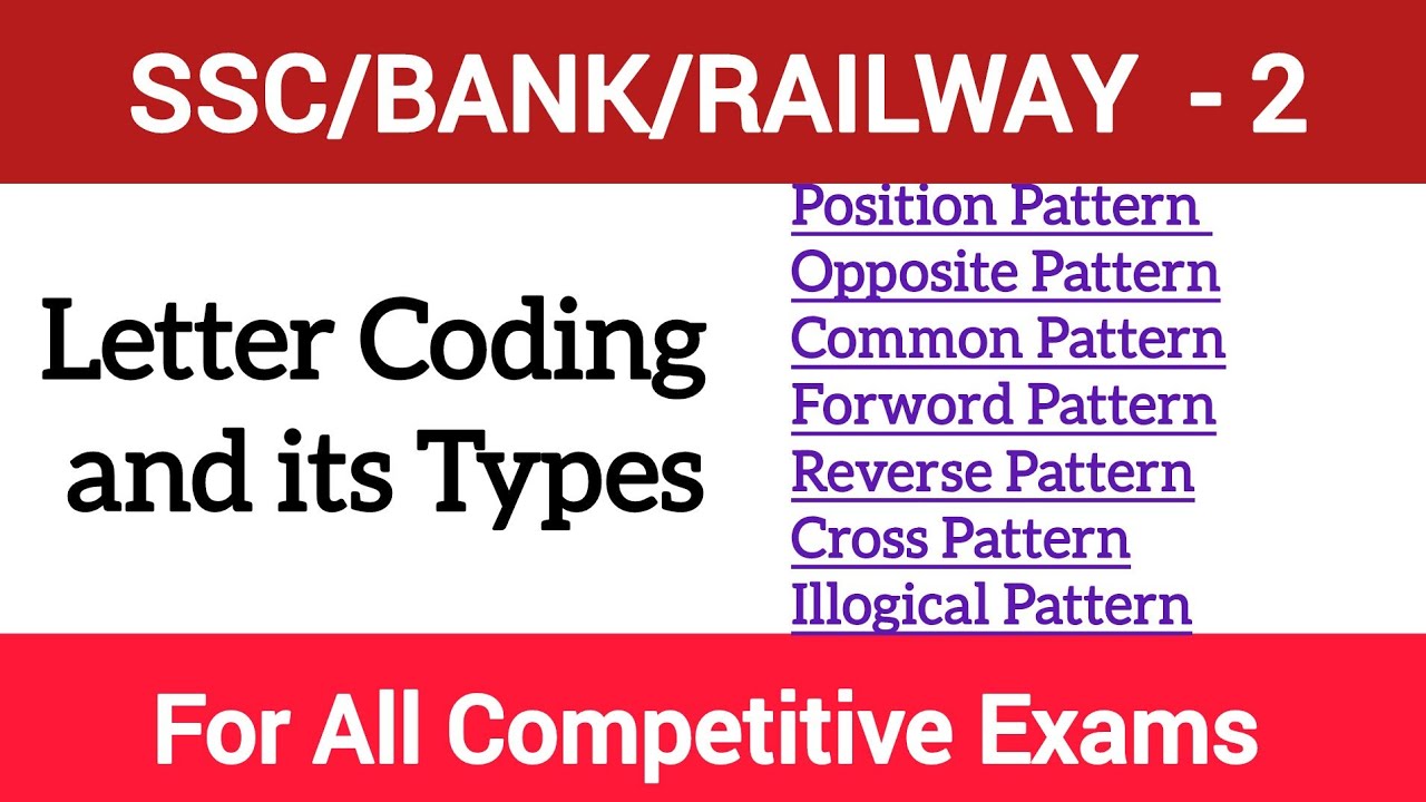 Letter Coding and its types | Coding Decoding | Lecture 2 | Tan Theta ...