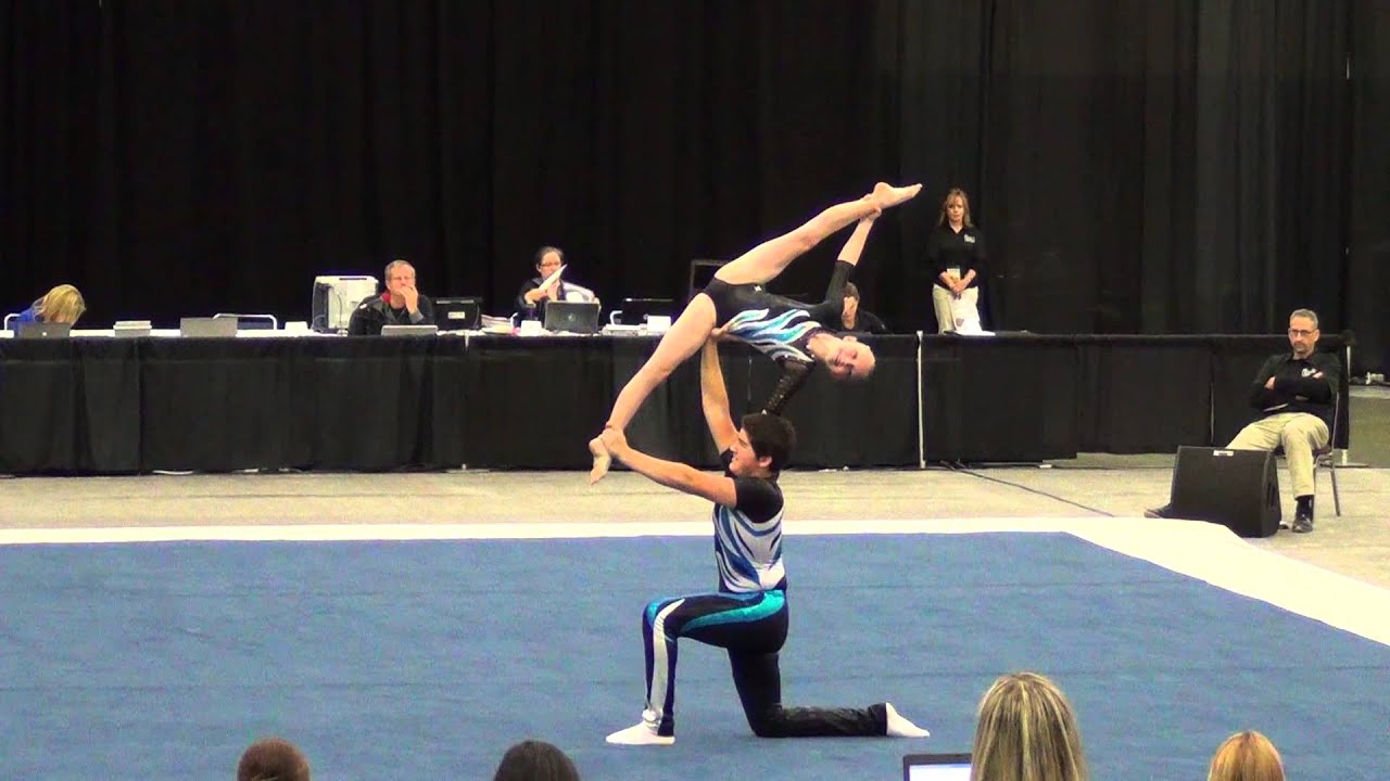 Acro National 2013 Abigayle & Gama Level 6 MXP 15-16 - YouTube