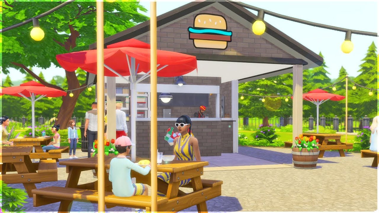 Starter Burger Stand | The Sims 4 Speed Build - YouTube