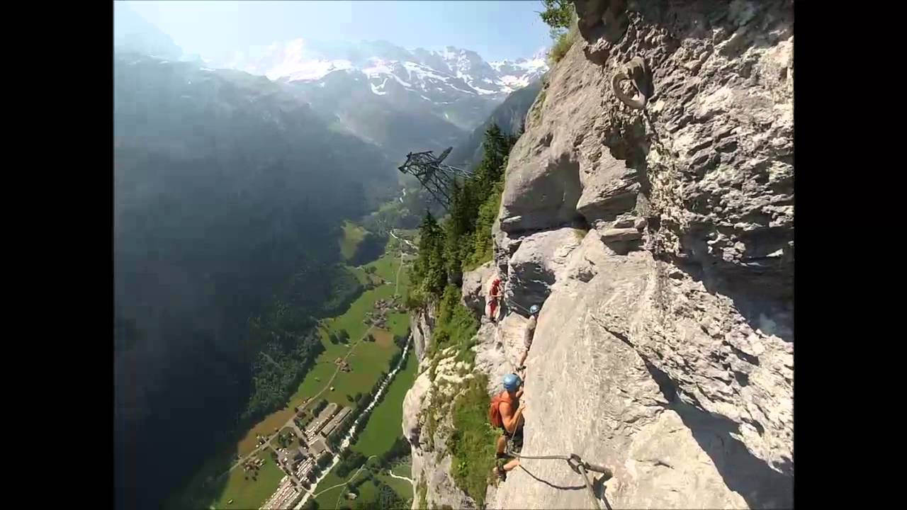Murren to Gimmelwald via Ferrata - YouTube