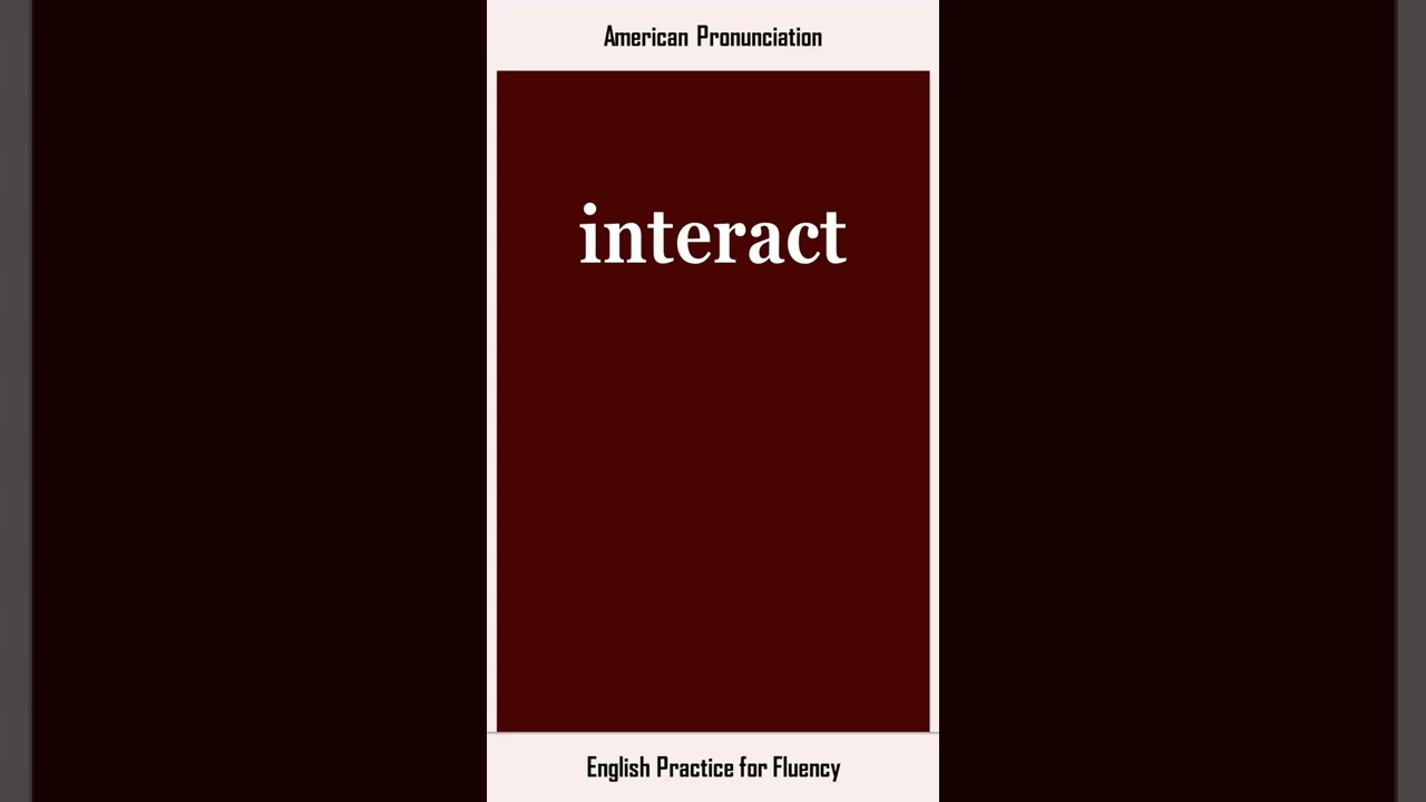 interact, How to Say or Pronounce INTERACT in American, British English ...