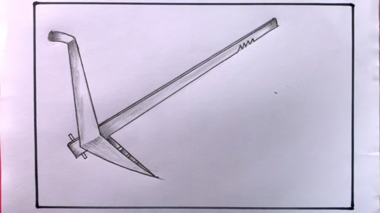 How To Draw A Plough Step By Step - YouTube
