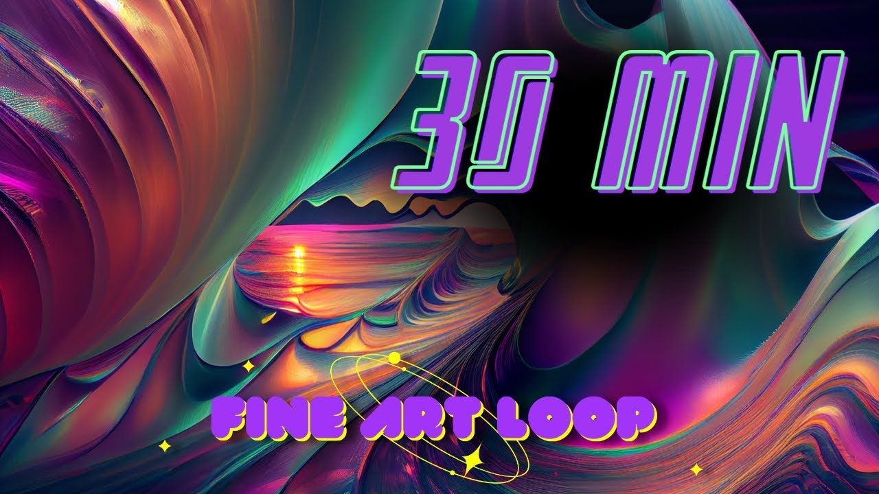 30 MIN fine art loop hypnotic iridescent waves psychedelic screensaver ...