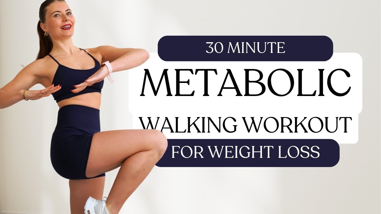 METABOLIC WALKING EXERCISES FOR WEIGHT LOSS- No Jumping | Standing ...