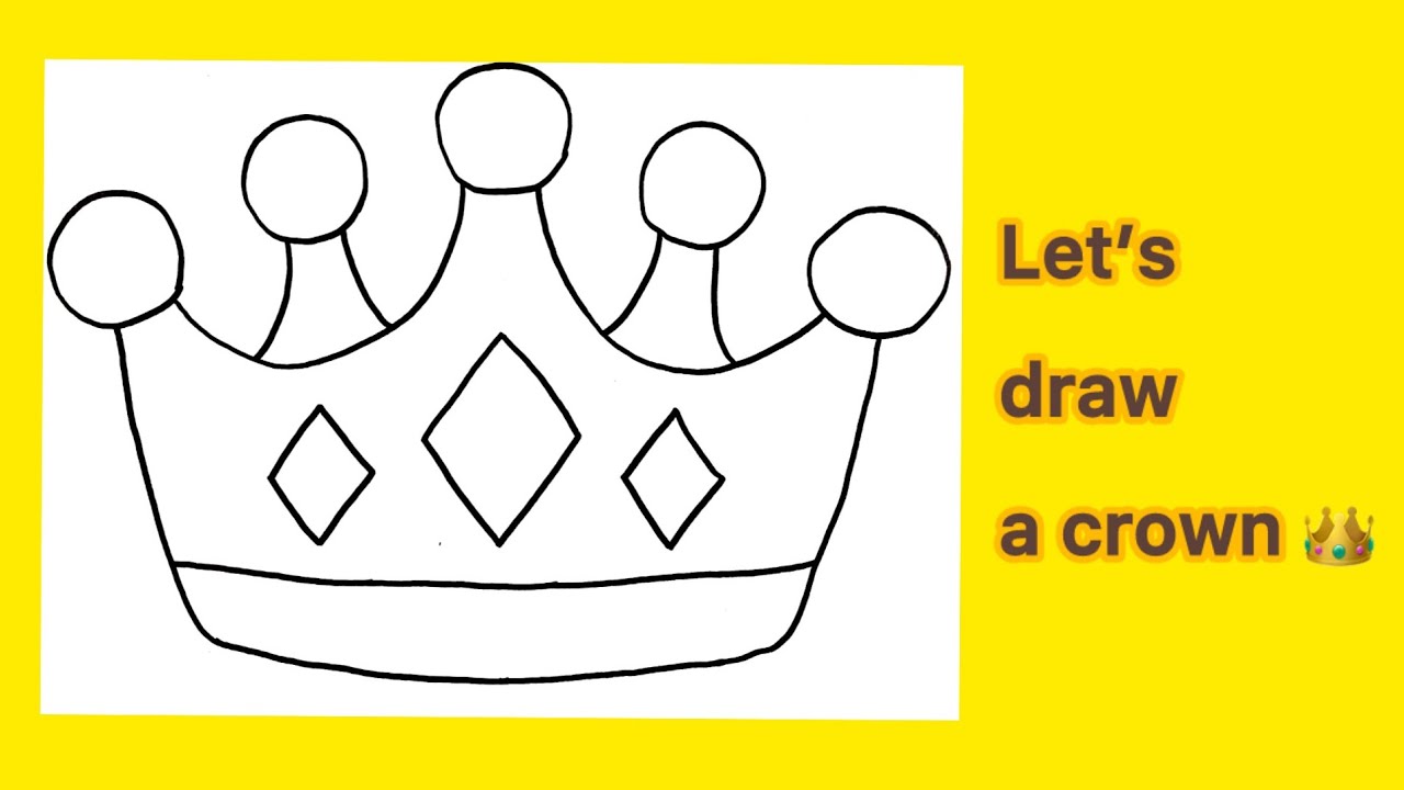 How to Draw a Crown for Kids | Easy Marker Drawing Tutorial 👑 ️ - YouTube