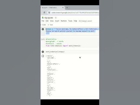 word_tokenize() function in NLP #nlp #datascience #machinelearning # ...