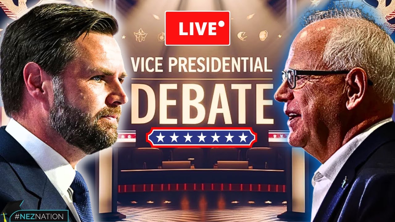 🚨LIVE Vice Presidential Debate: JD Vance & Tim Walz Debate LIVE ...