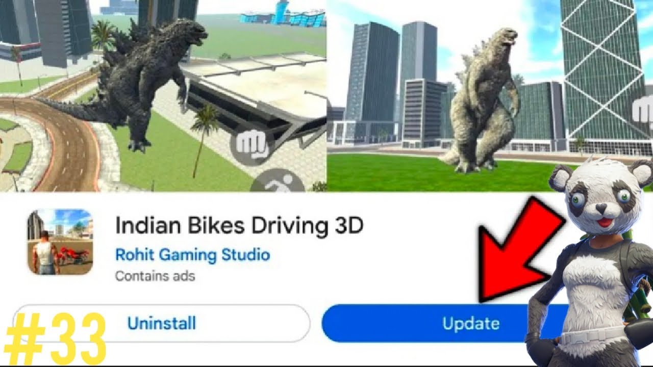 GODZILLA ATTACK | INDIAN BIKE DRIVING 3D | NEW UPDATE | NEW CHALLENGE ...