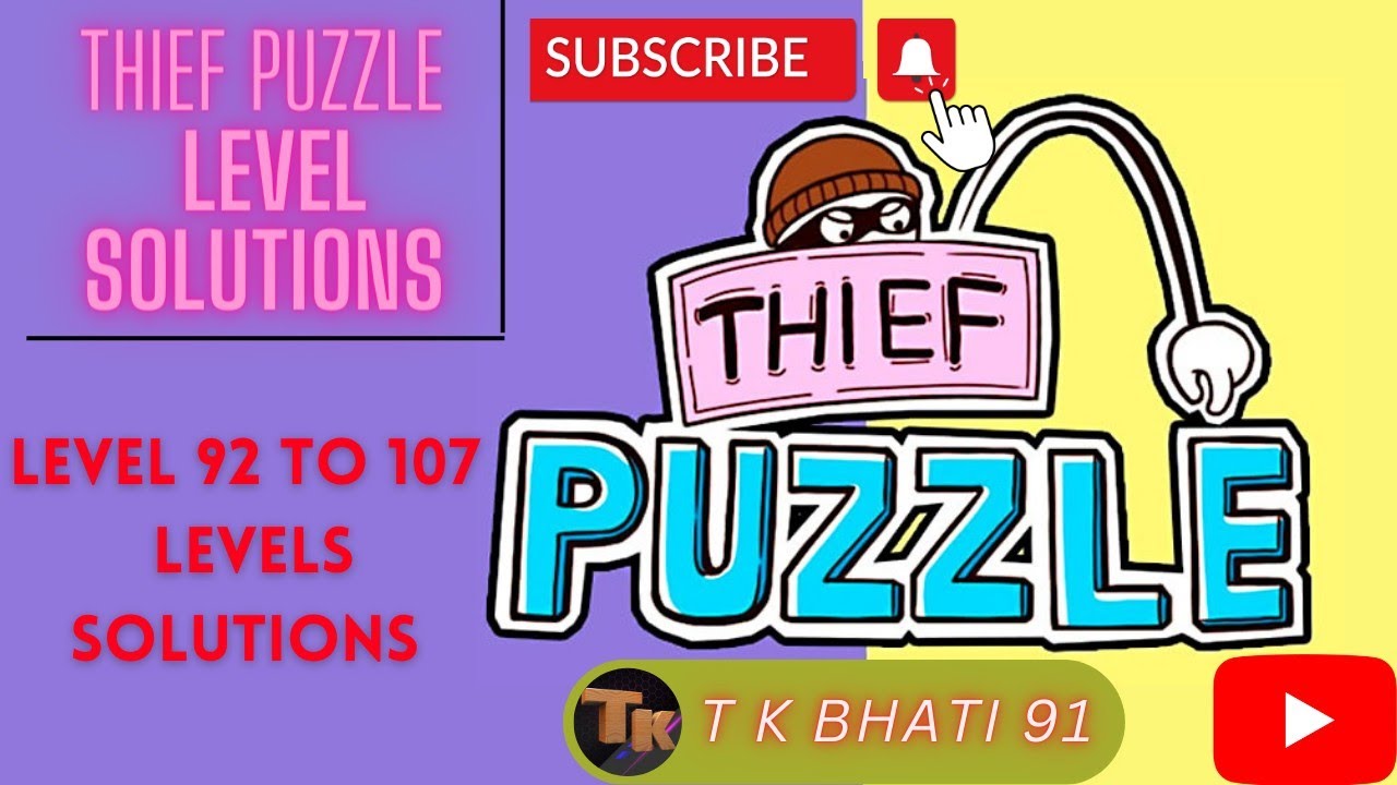 thief puzzle🥶Game Part-4/Level-92 To 107/ Thief Puzzle Game/part-5/# ...