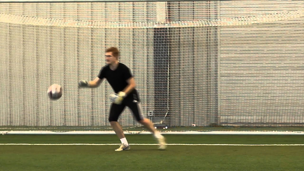 Soccer Goalkeeper Side Arm and One Bounce Throw Warmup - YouTube