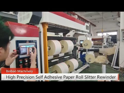 High Precision Turret Self Adhesive Paper Roll Slitter Rewinder Machine ...