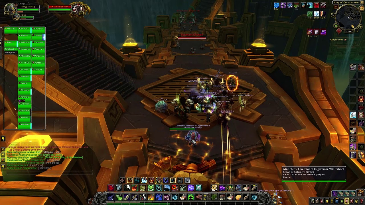 WoW 'Halls of Containment' Raid Finder - Horde 120 MM Hunter - YouTube