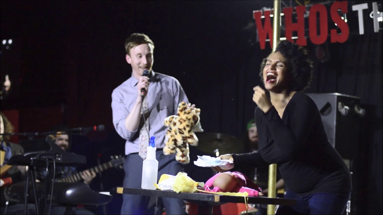 Baby Changing Contest w/ Pregnant Burlesque Babe Sandria Dore - YouTube