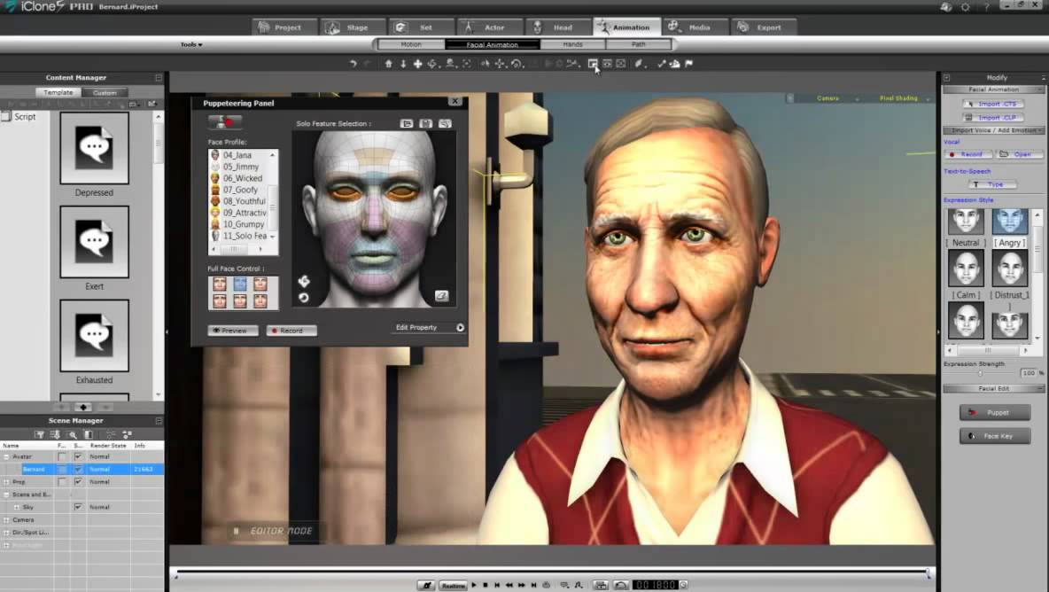 iClone5 Tutorial - Advanced Facial Animation with Bernie - YouTube