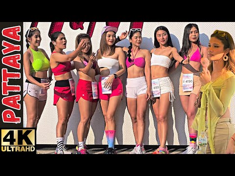 👙 Pattaya Bikini plaj koşusu | Ekim 2023 【4K】