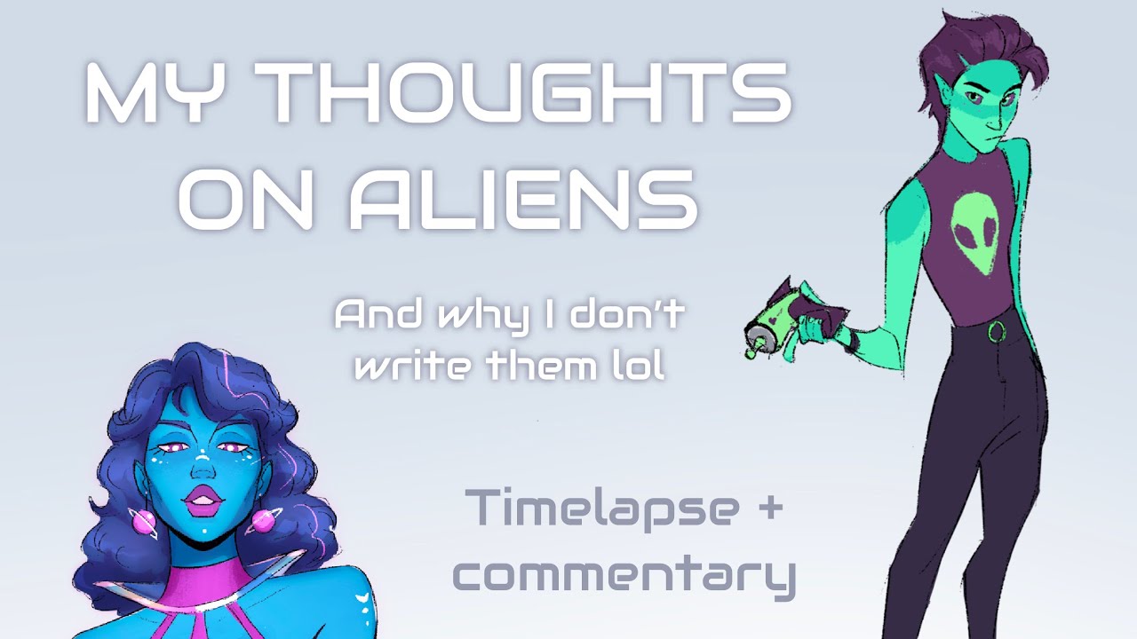 Aliens!! // timelapse + commentary // PROCREATE - YouTube