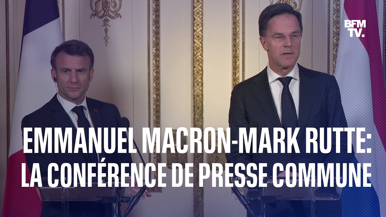 Retrouvez la conférence commune d'Emmanuel Macron et Mark Rutte en ...