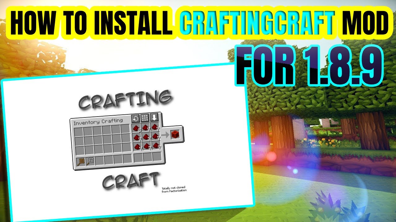 How to Install CraftingCraft Mod for Minecraft 1.8.9 in 2021 - YouTube