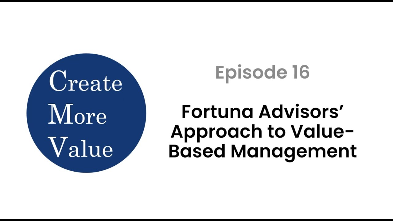 Fortuna Advisors' Approach to Value Based Management (Create More Value ...