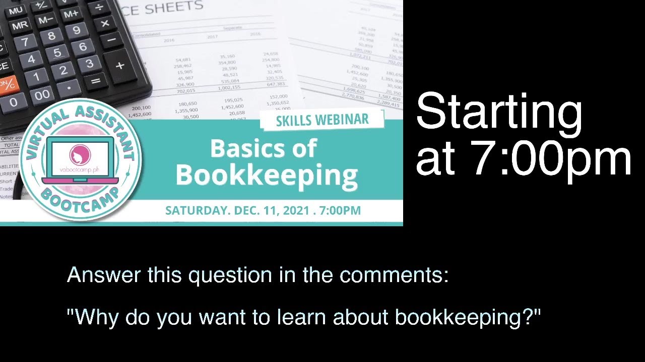 Basics of Bookkeeping-FREE Webinar- 12/11/2021 - YouTube