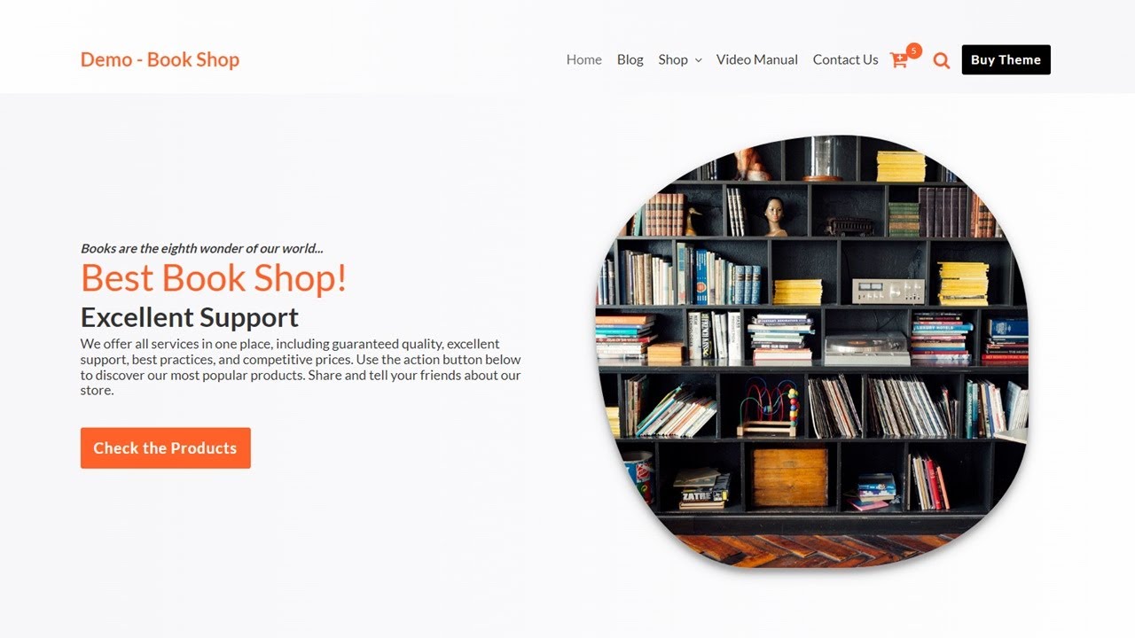 WordPress Book Shop Theme - YouTube