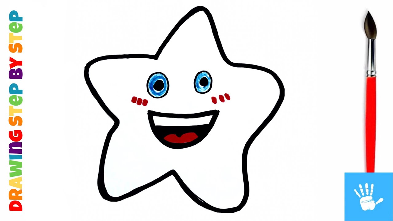 How To Draw a Cute Star for Children - YouTube